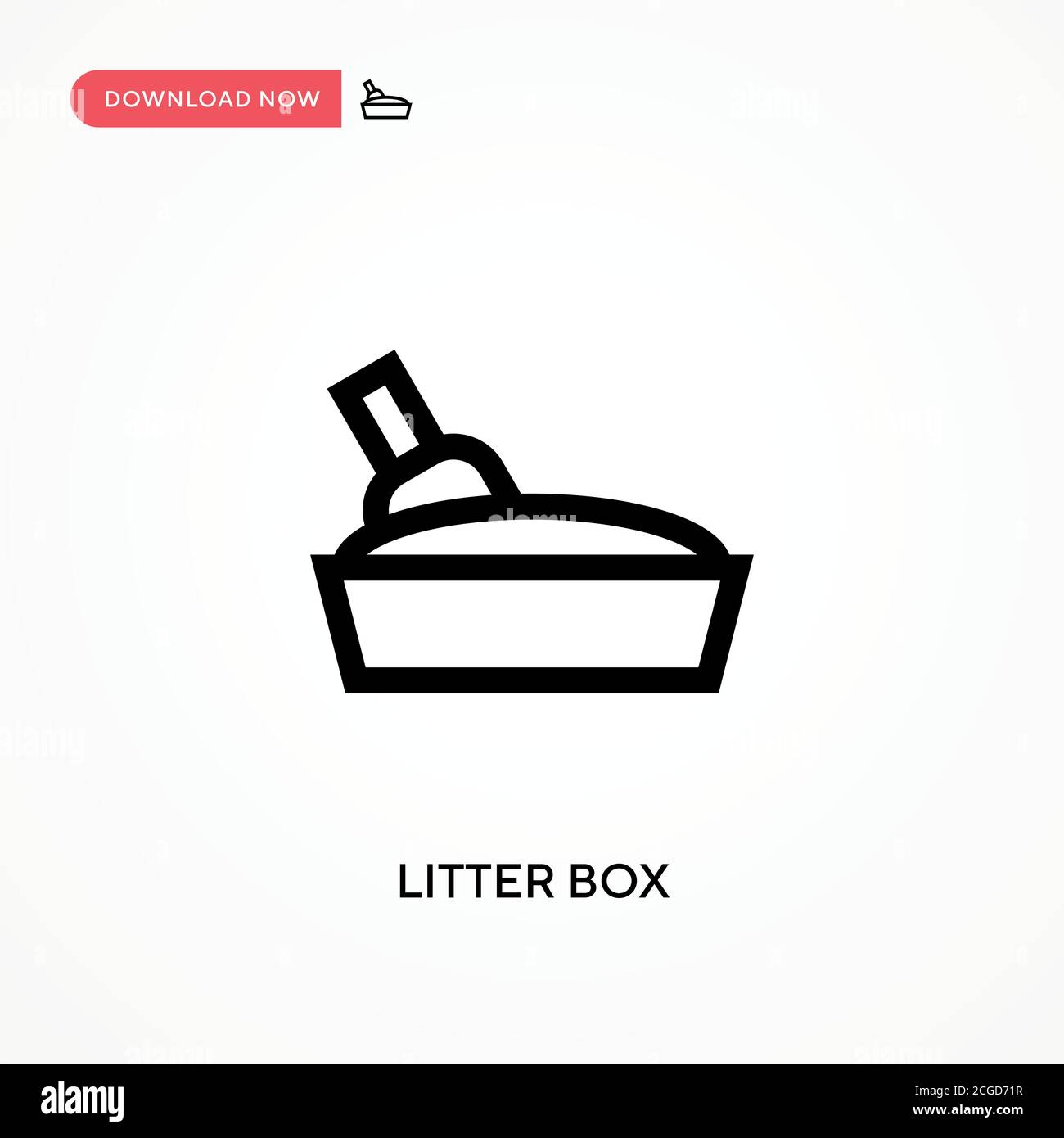 Litter box Simple vector icon. Modern, simple flat vector illustration ...