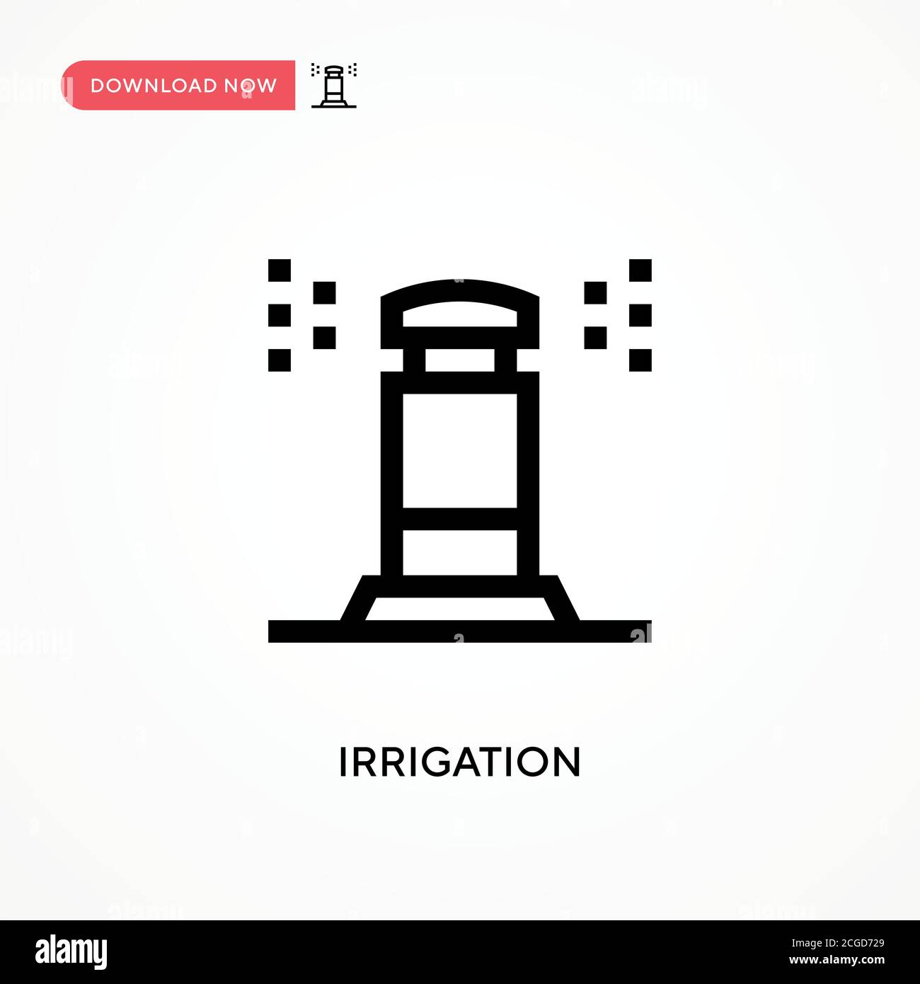 Irrigation Simple vector icon. Modern, simple flat vector illustration ...