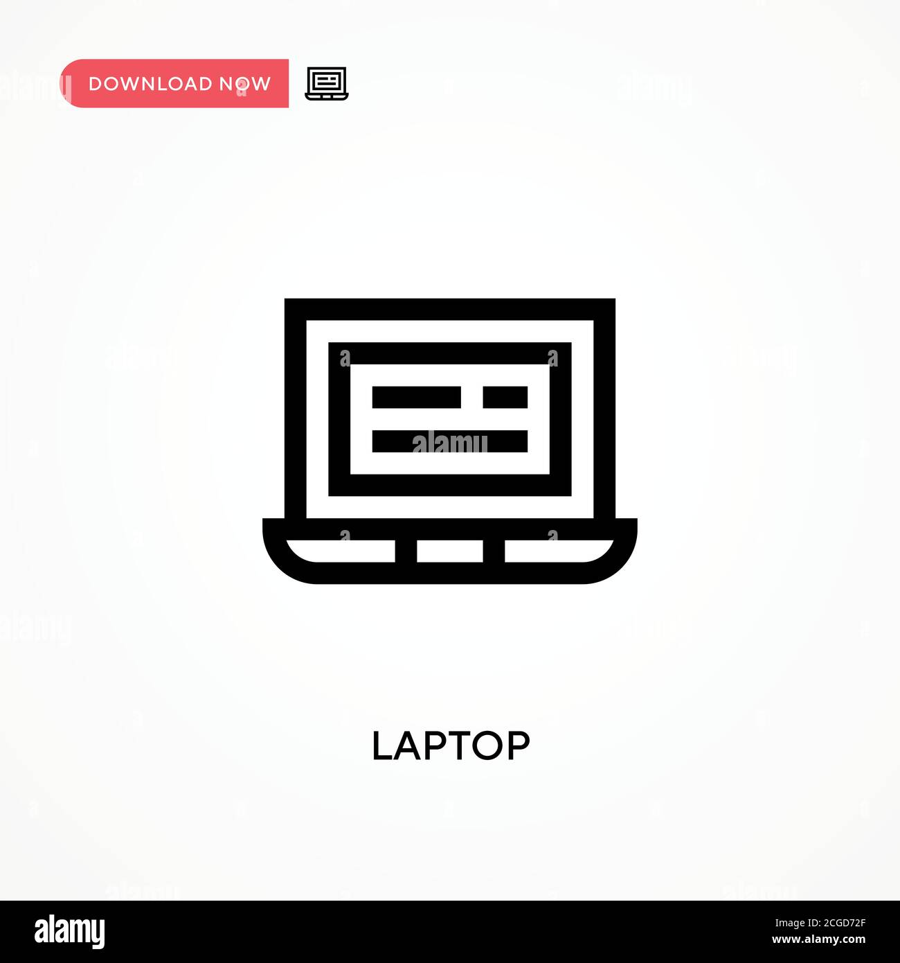 Laptop Simple vector icon. Modern, simple flat vector illustration for ...