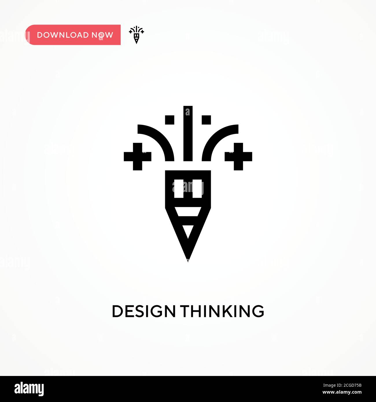 Design thinking Simple vector icon. Modern, simple flat vector ...