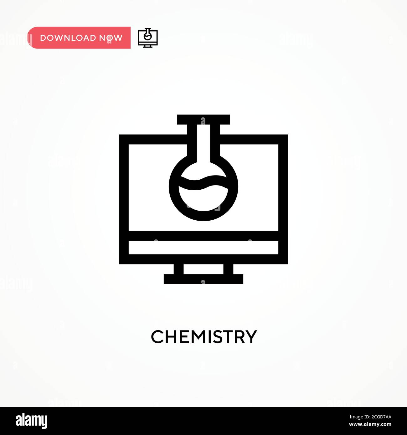 Chemistry Simple vector icon. Modern, simple flat vector illustration ...
