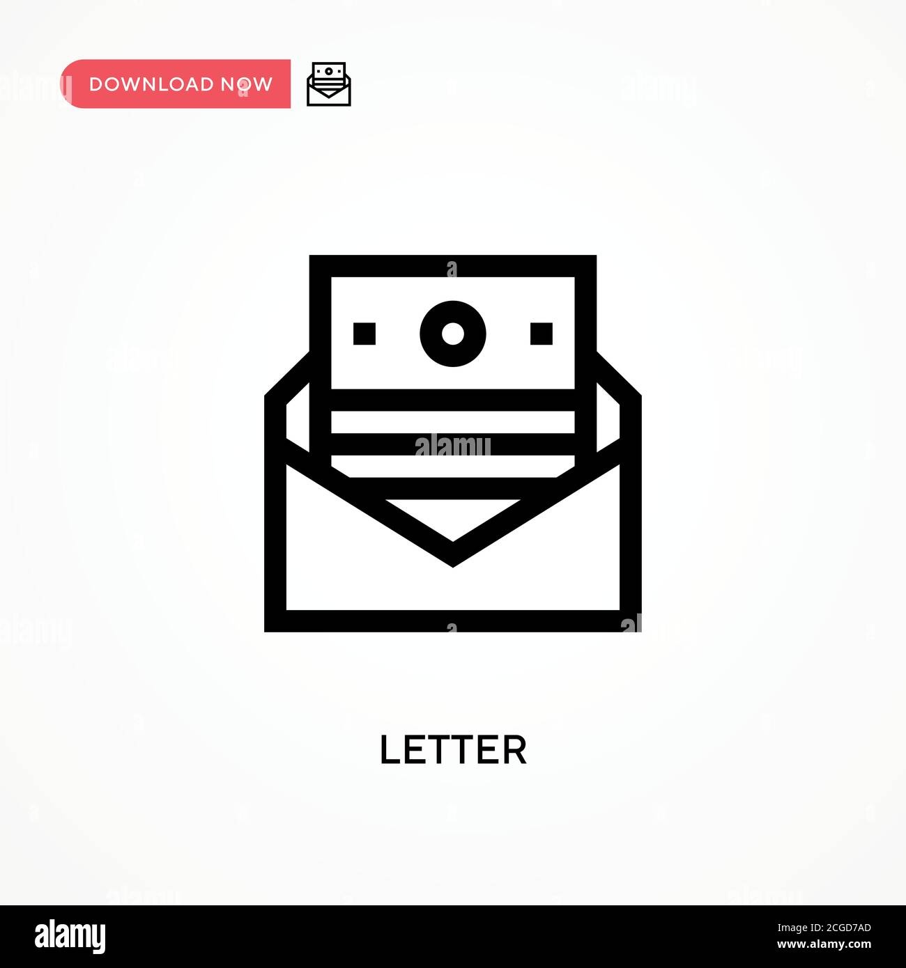Letter Simple vector icon. Modern, simple flat vector illustration for ...