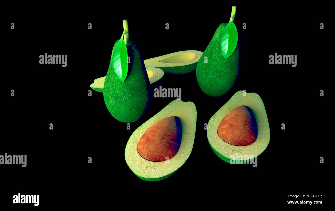 Avocado aguacate black white hi-res stock photography and images - Alamy