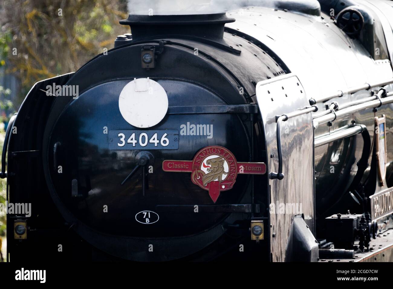 Eastbourne, East Sussex, UK. 10th Sep, 2020.Steam locomotive 34046 ...