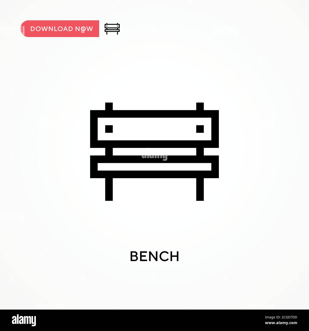Bench Simple vector icon. Modern, simple flat vector illustration for ...
