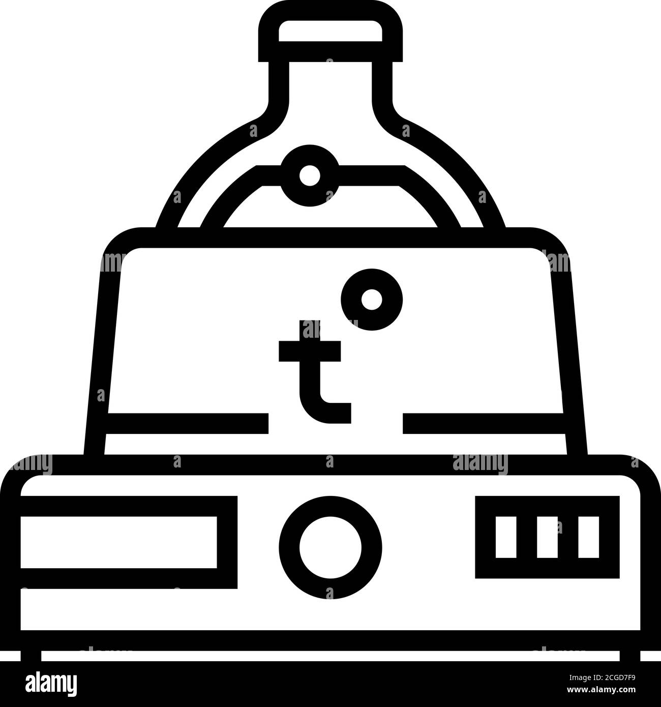 chemical lab heating equipment line icon vector isolated illustration ...