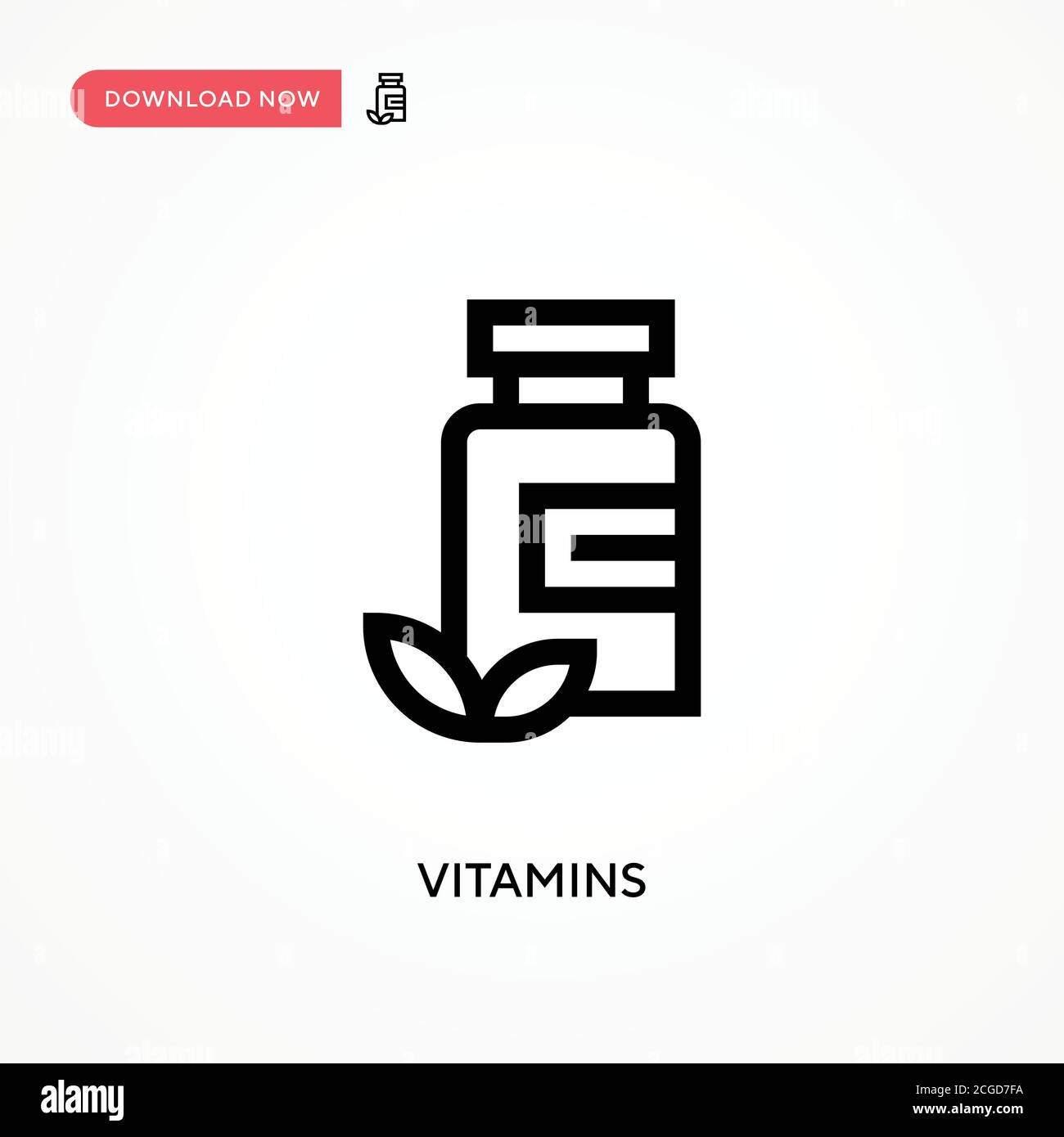 Vitamins Simple vector icon. Modern, simple flat vector illustration ...