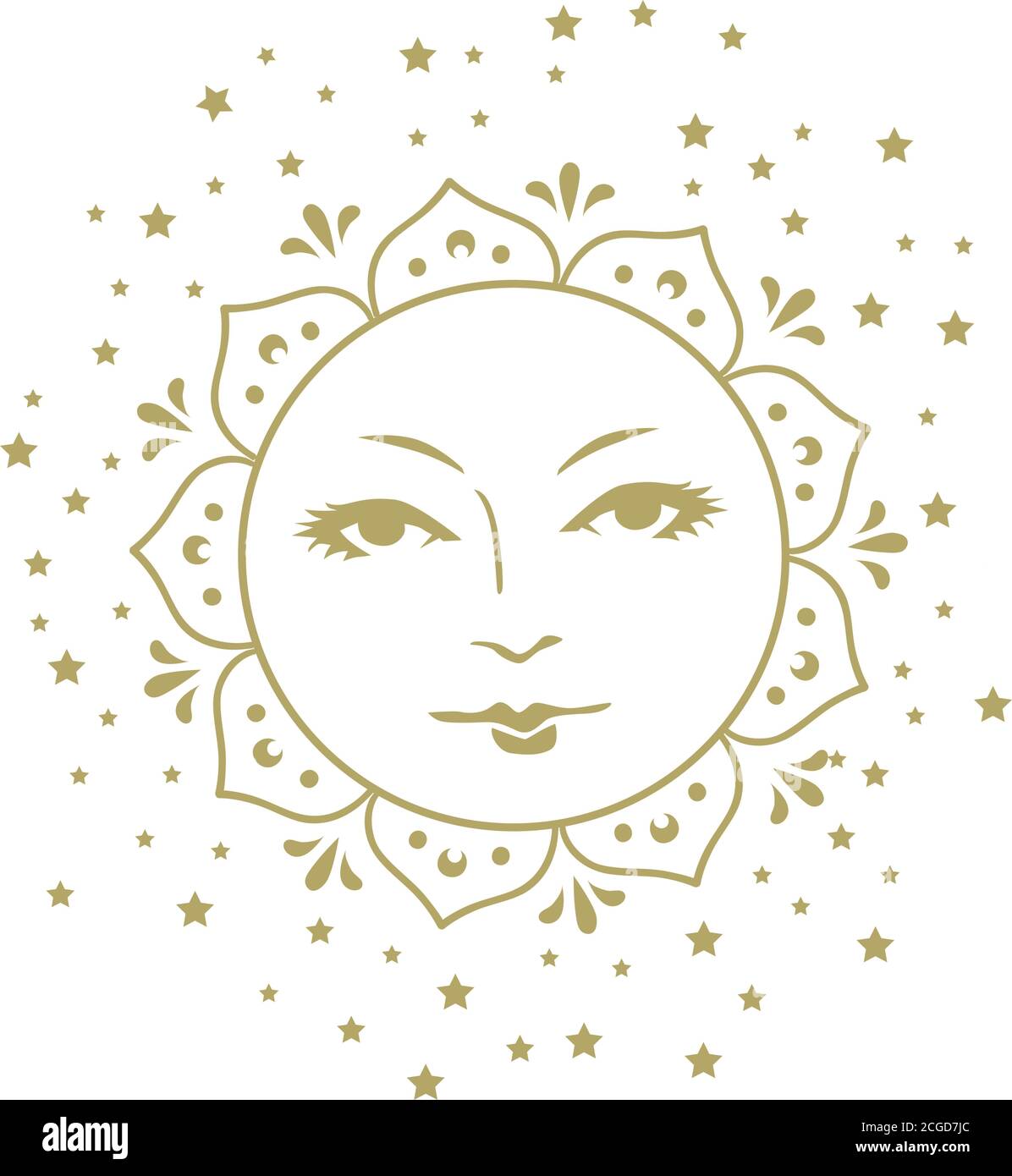 Gold Sun, vector Stock Vector Image & Art - Alamy