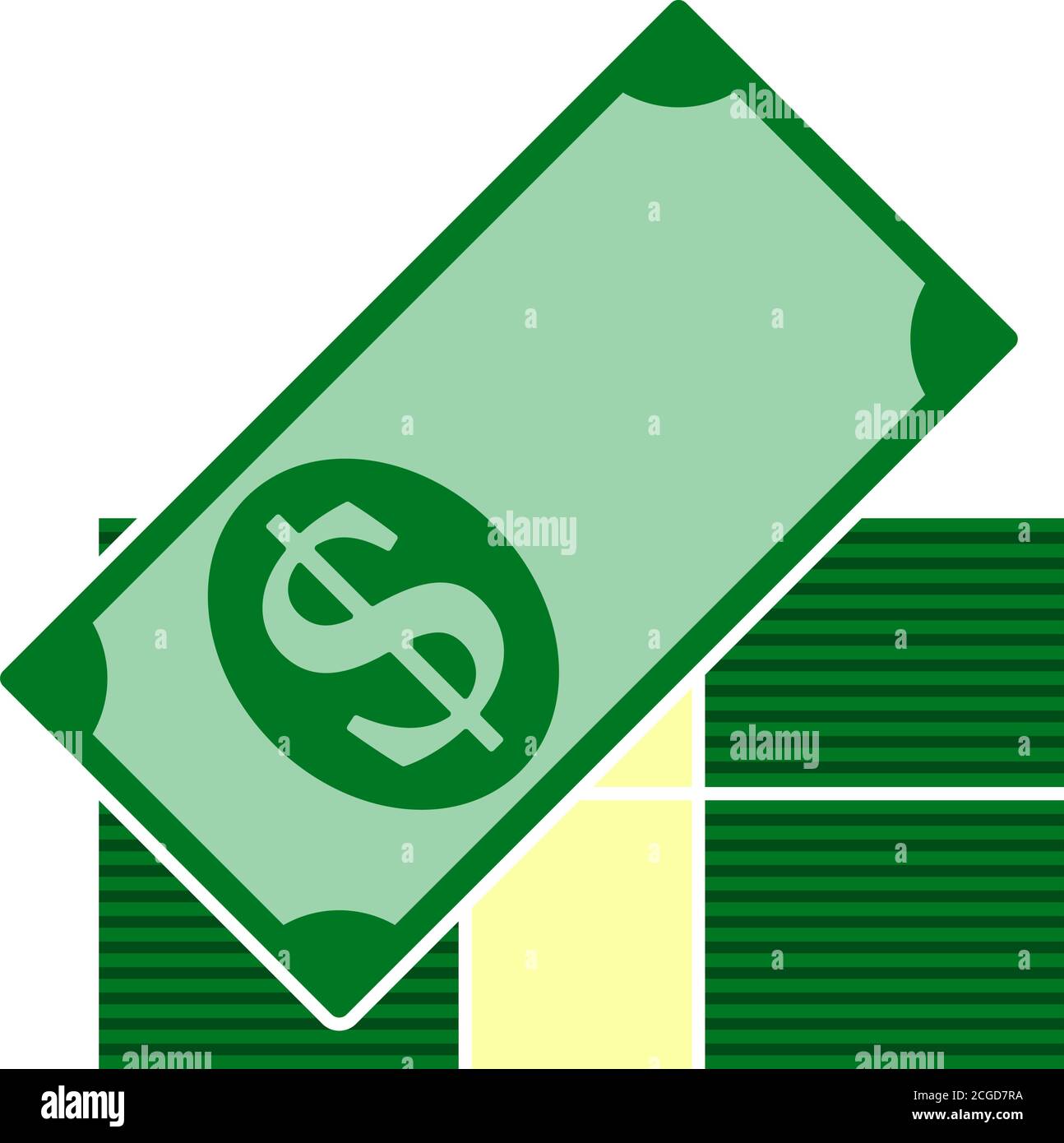 Stack Of Banknotes Icon. Flat Color Design. Vector Illustration Stock ...