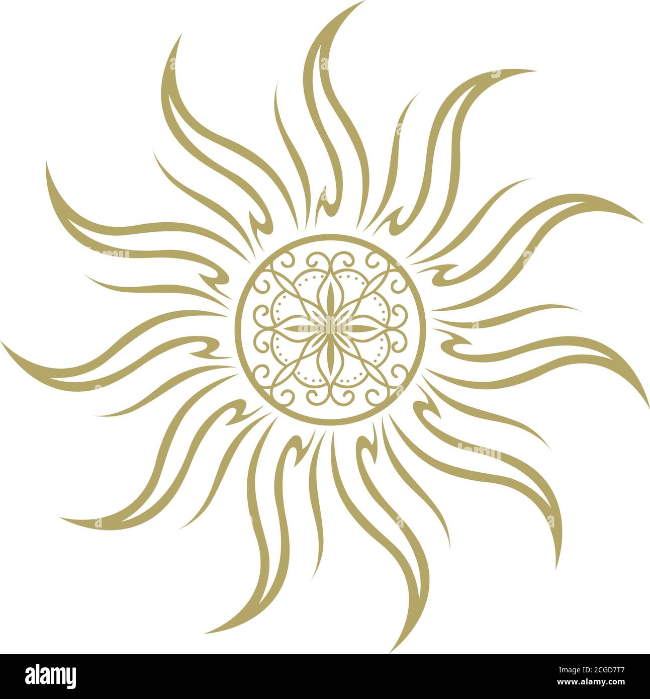 Gold Sun, vector Stock Vector Image & Art - Alamy