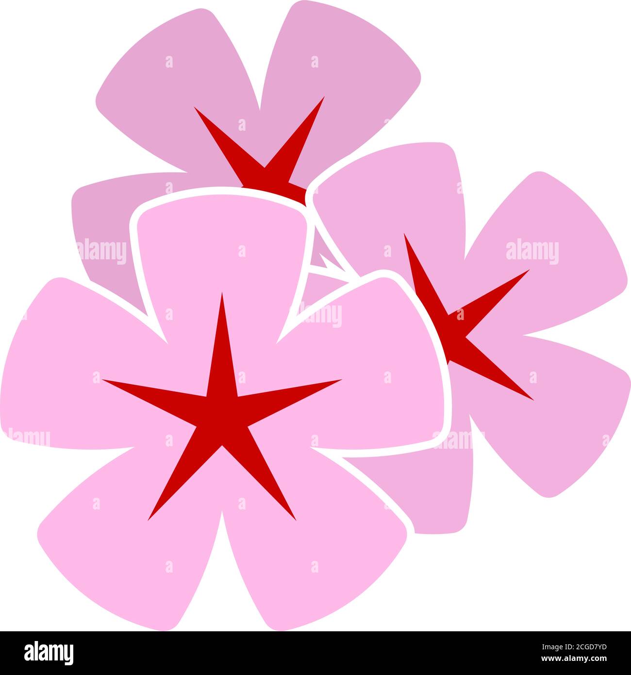 Frangipani Flower Icon. Flat Color Design. Vector Illustration Stock ...