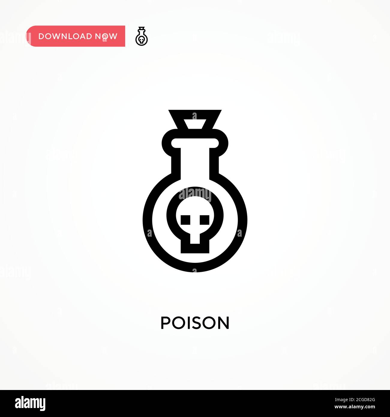 Poison Simple vector icon. Modern, simple flat vector illustration for ...