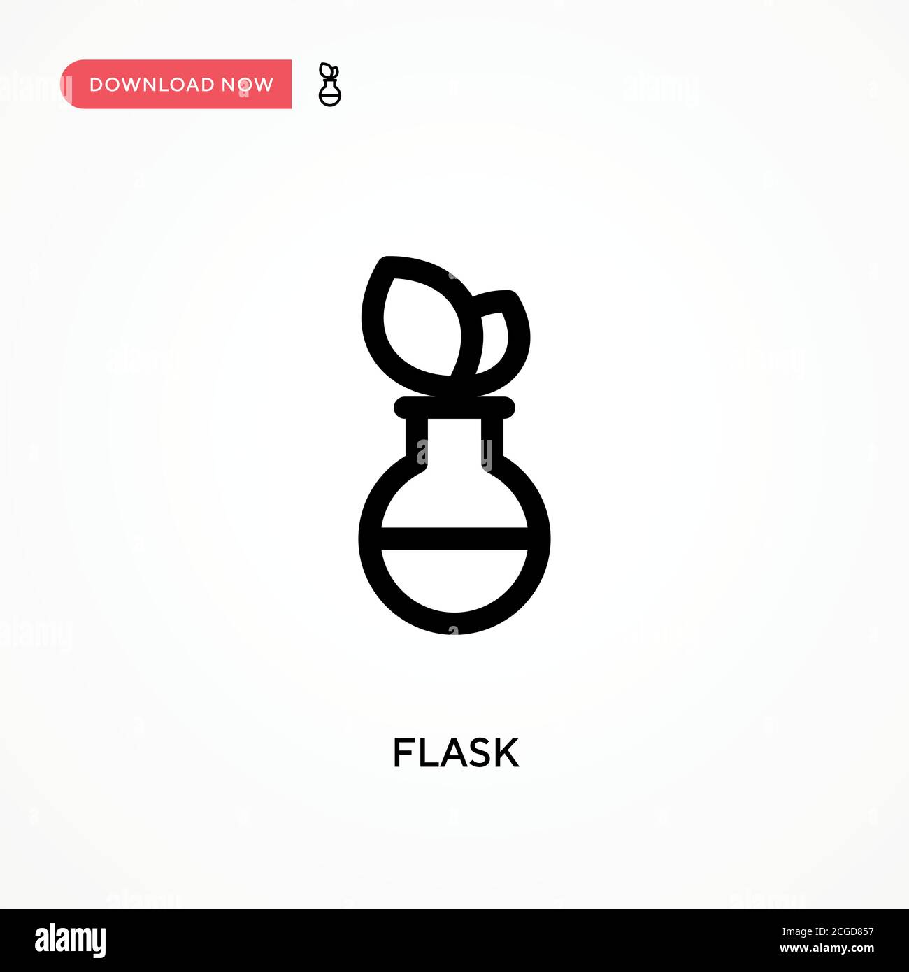 Flask Simple vector icon. Modern, simple flat vector illustration for ...