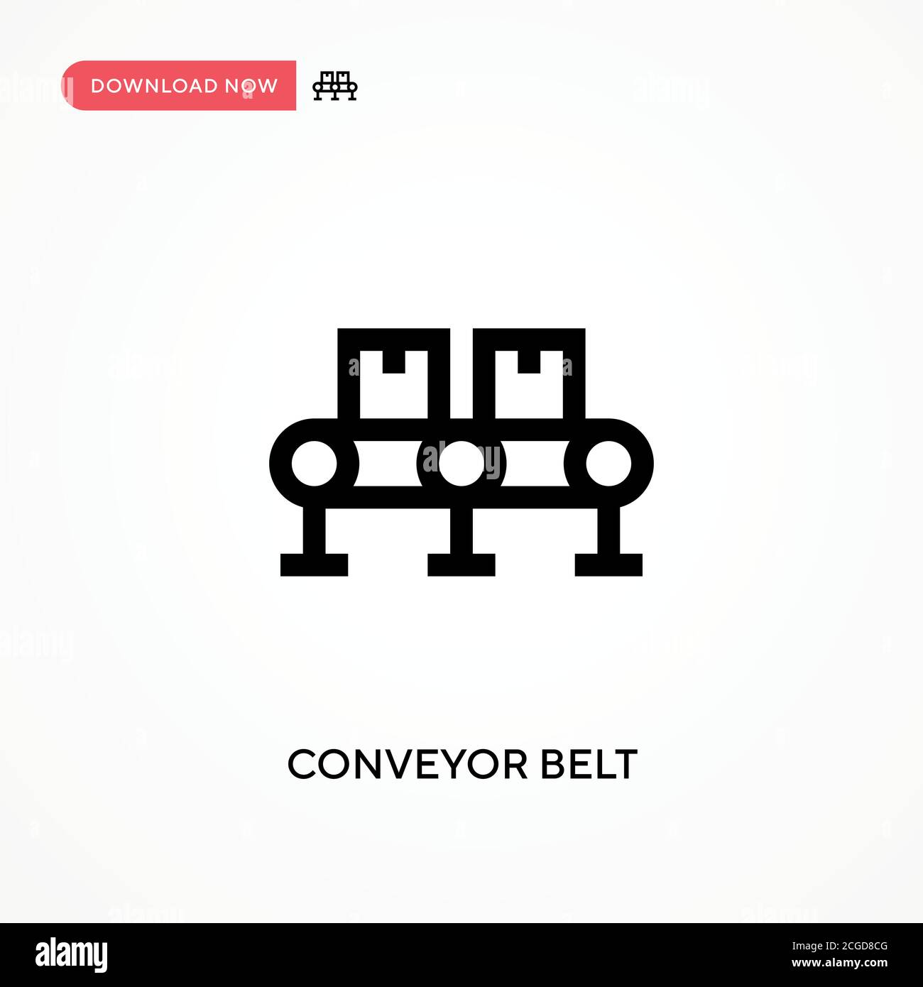 Conveyor belt Simple vector icon. Modern, simple flat vector ...