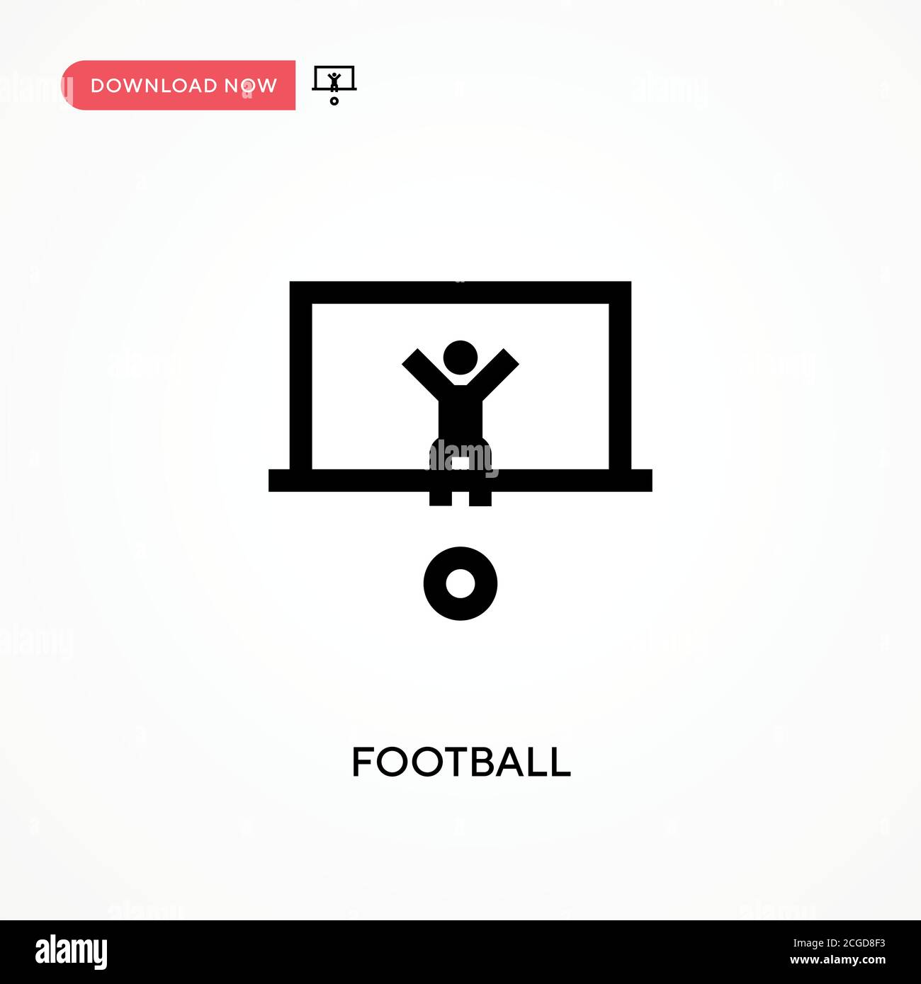 Football Simple vector icon. Modern, simple flat vector illustration ...