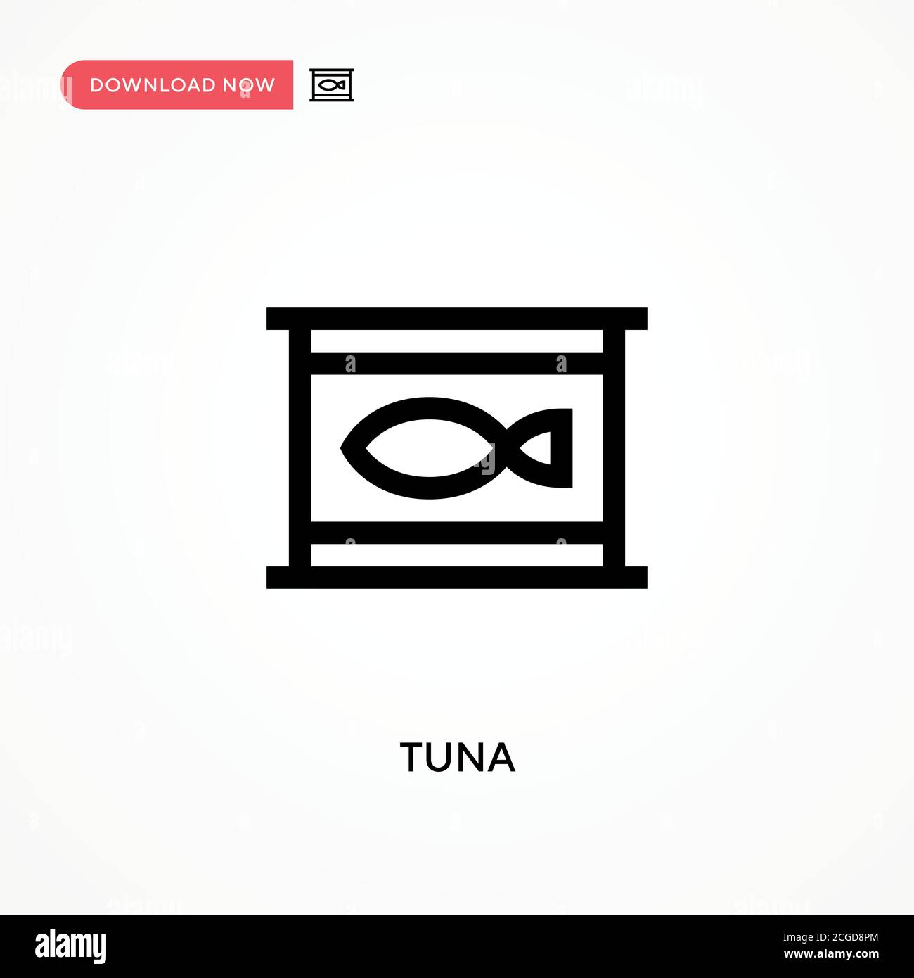Tuna Simple vector icon. Modern, simple flat vector illustration for web site or mobile app ...