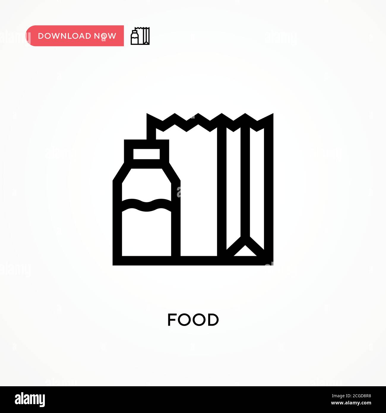 Food Simple vector icon. Modern, simple flat vector illustration for ...