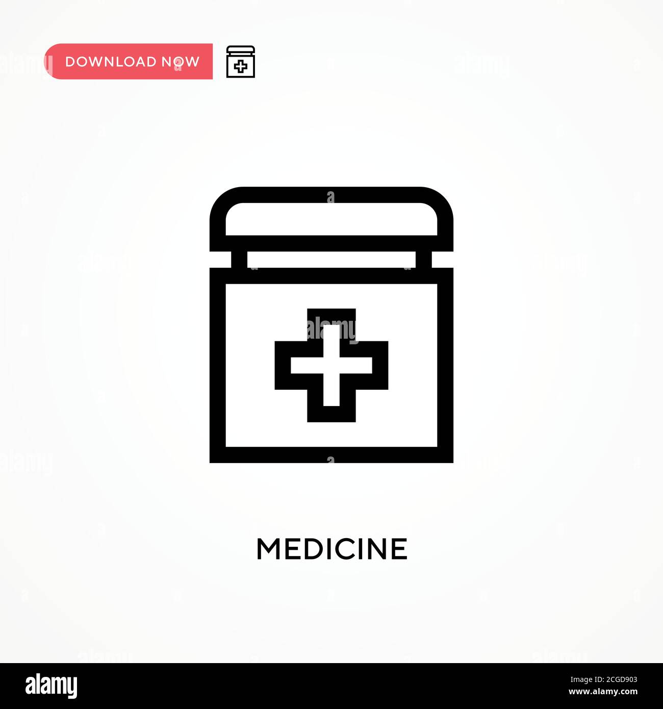 Medicine Simple vector icon. Modern, simple flat vector illustration ...