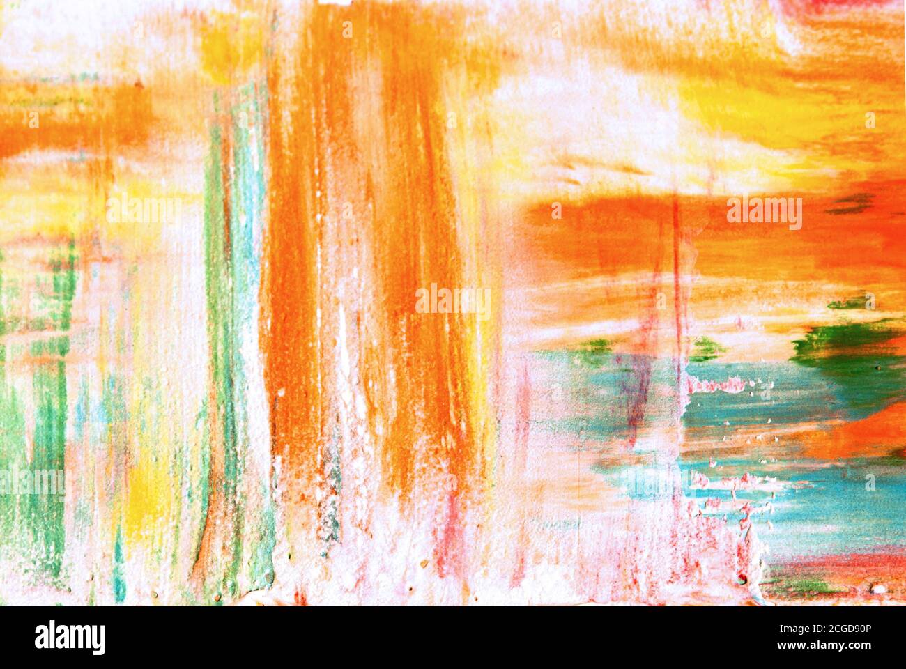 colorful smears of paint on canvas Stock Photo - Alamy