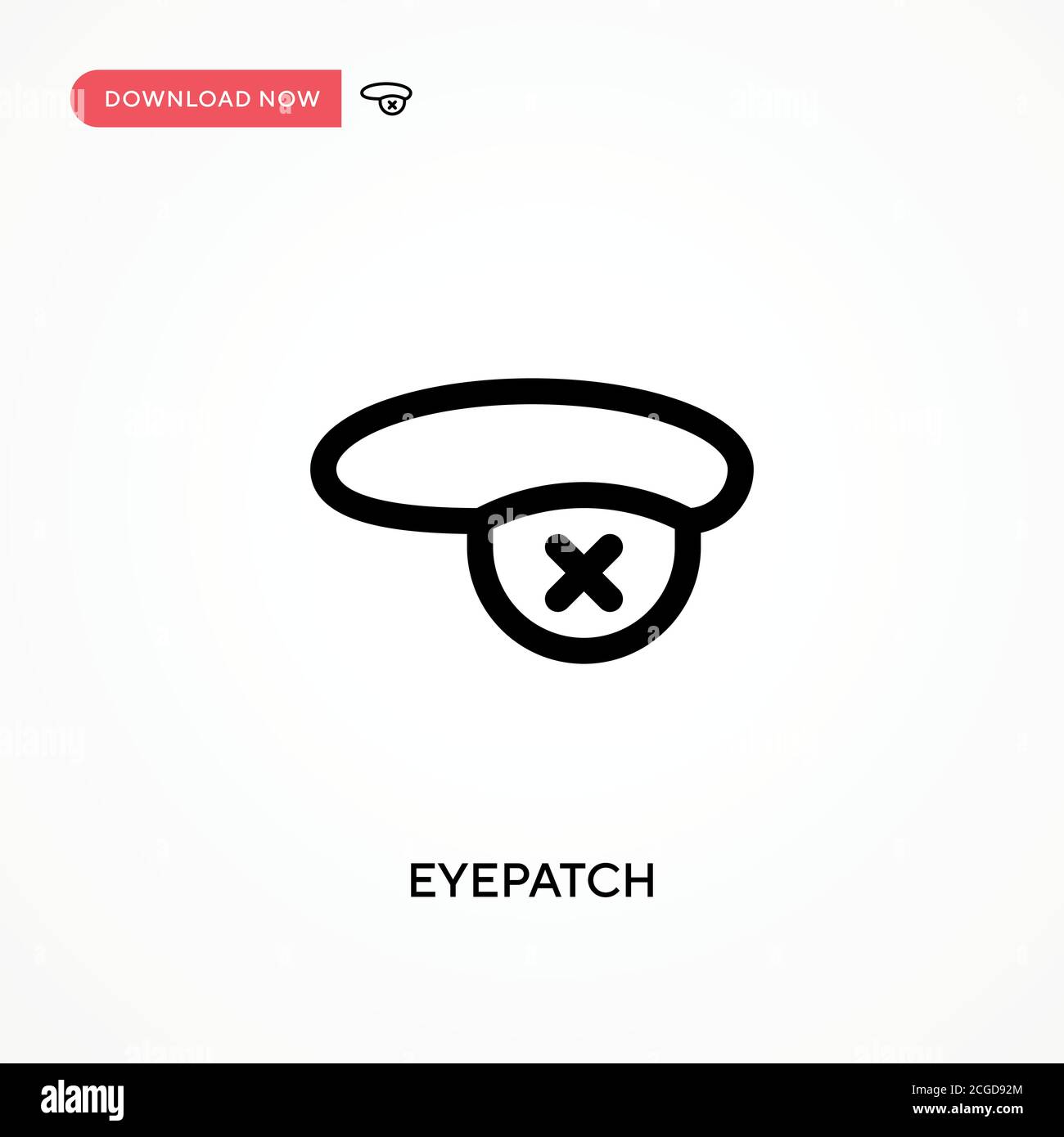 Eyepatch Simple vector icon. Modern, simple flat vector illustration for web site or mobile app ...