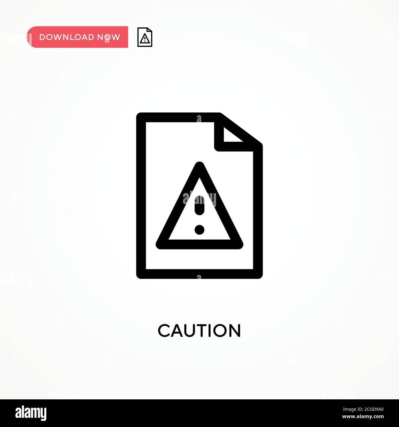 Caution Simple vector icon. Modern, simple flat vector illustration for ...