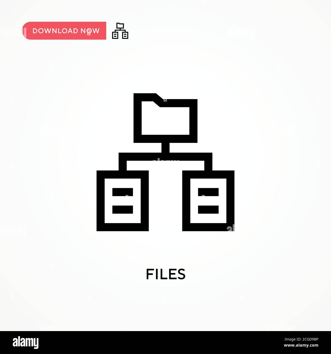 Files Simple vector icon. Modern, simple flat vector illustration for ...