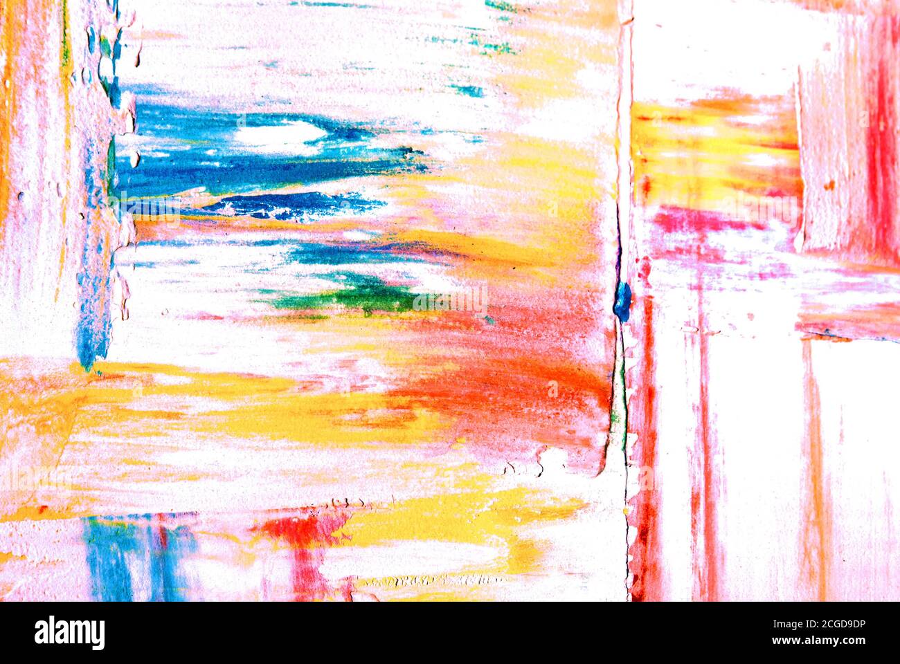 colorful smears of paint on canvas Stock Photo - Alamy