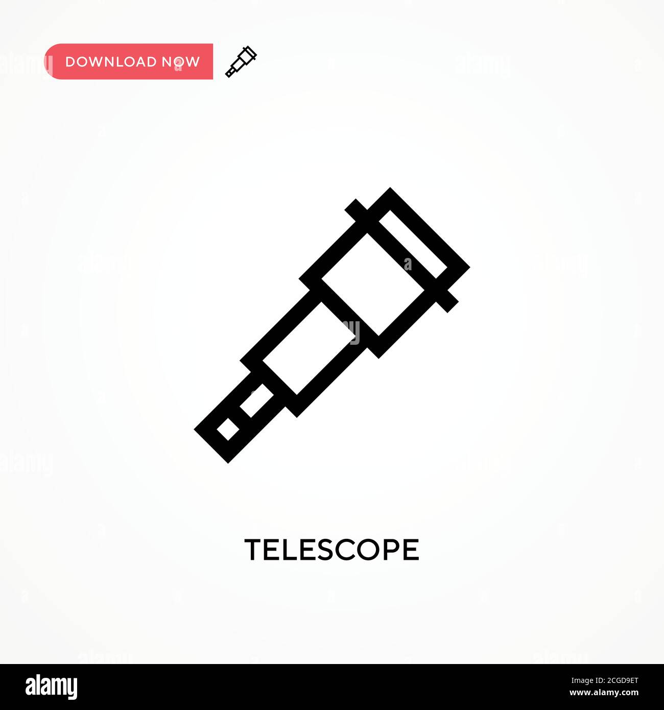 Telescope Simple vector icon. Modern, simple flat vector illustration ...