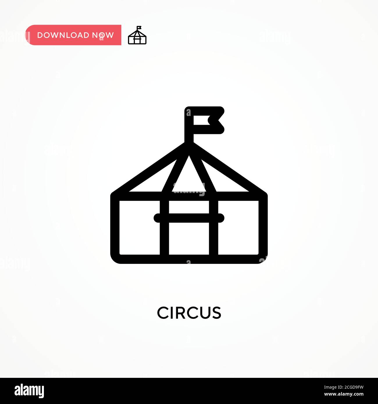 Circus Simple vector icon. Modern, simple flat vector illustration for ...