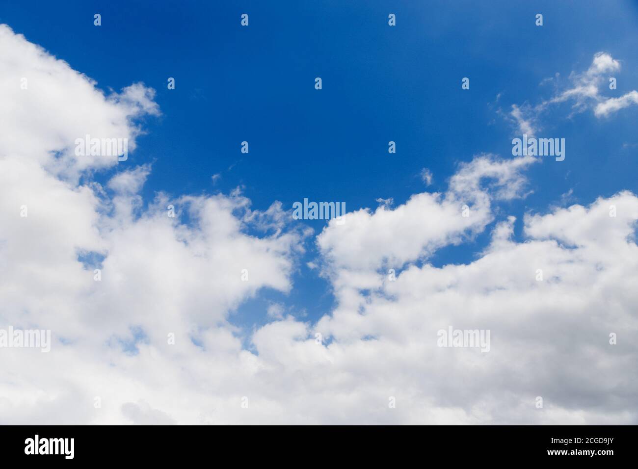 Beautiful bright deep blue sky white clouds hi-res stock photography ...