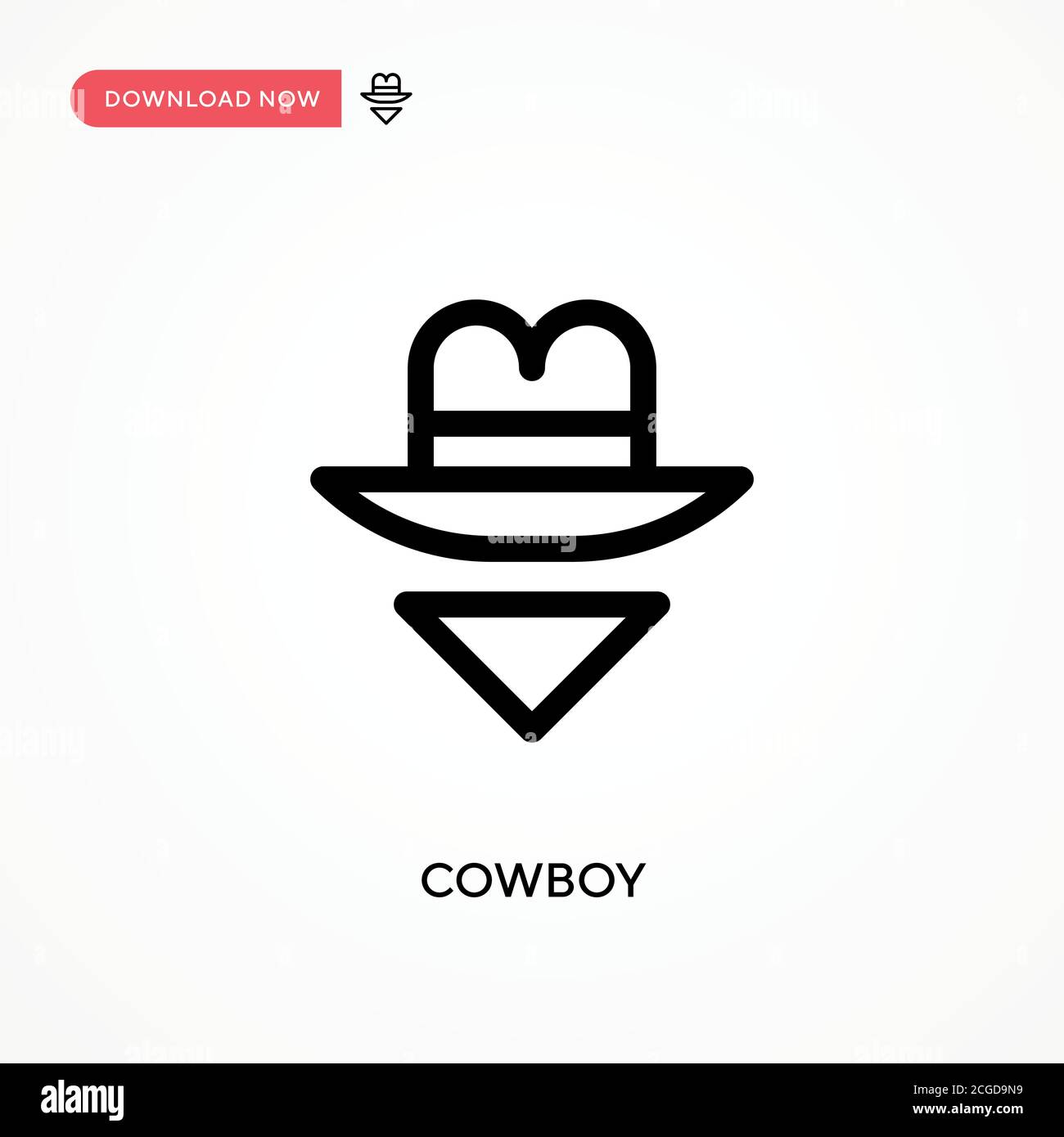 Cowboy Simple vector icon. Modern, simple flat vector illustration for ...