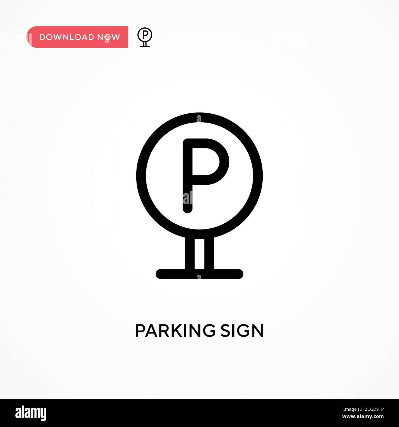 Parking sign Simple vector icon. Modern, simple flat vector ...