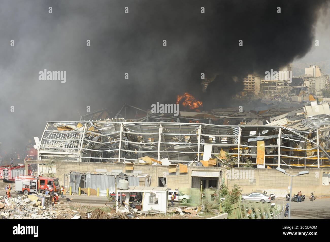 Beirut. 10th Sep, 2020. Photo taken on Sept. 10, 2020 shows a warehouse ...