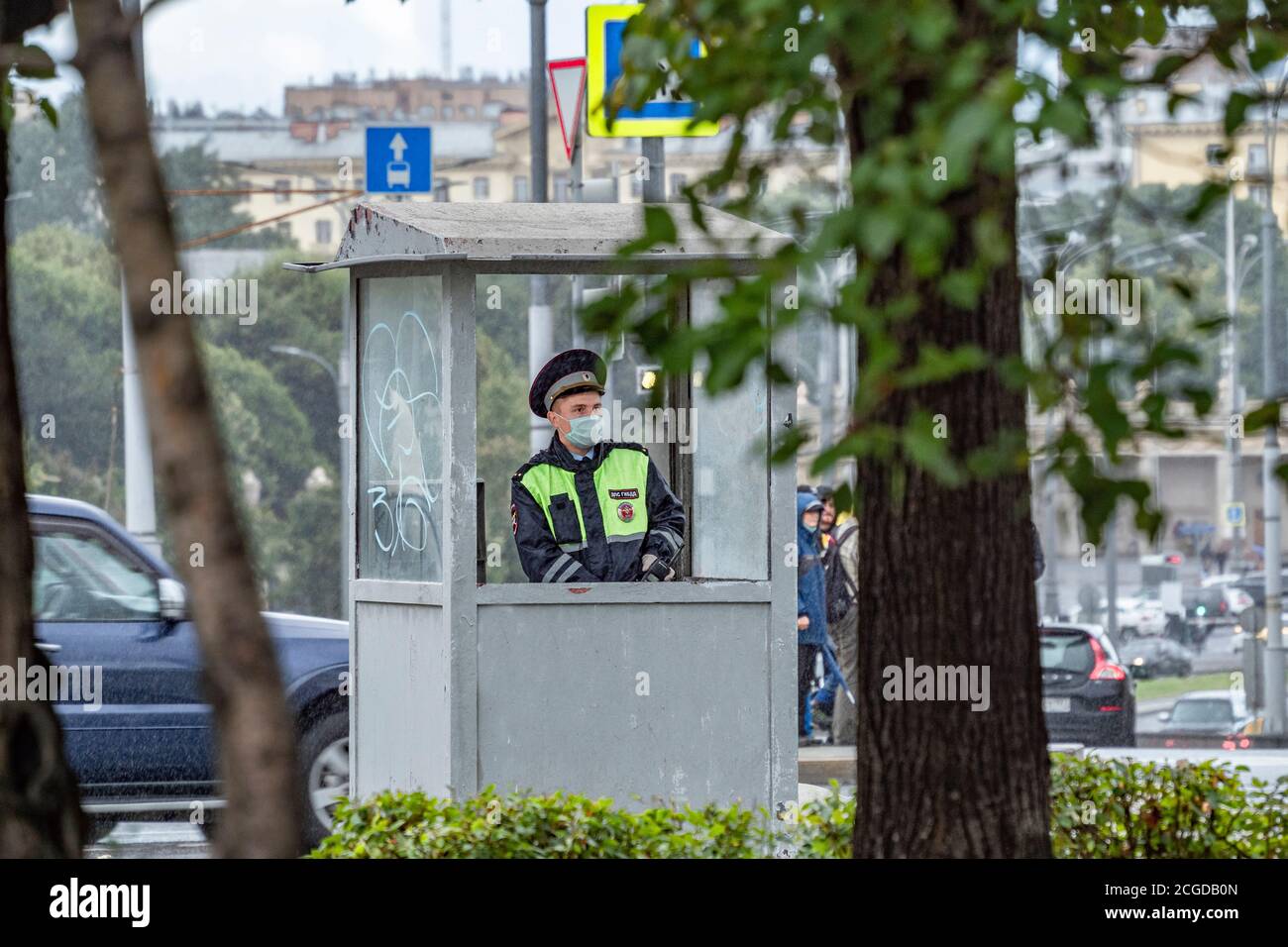Moscow police booth hi-res stock photography and images - Alamy