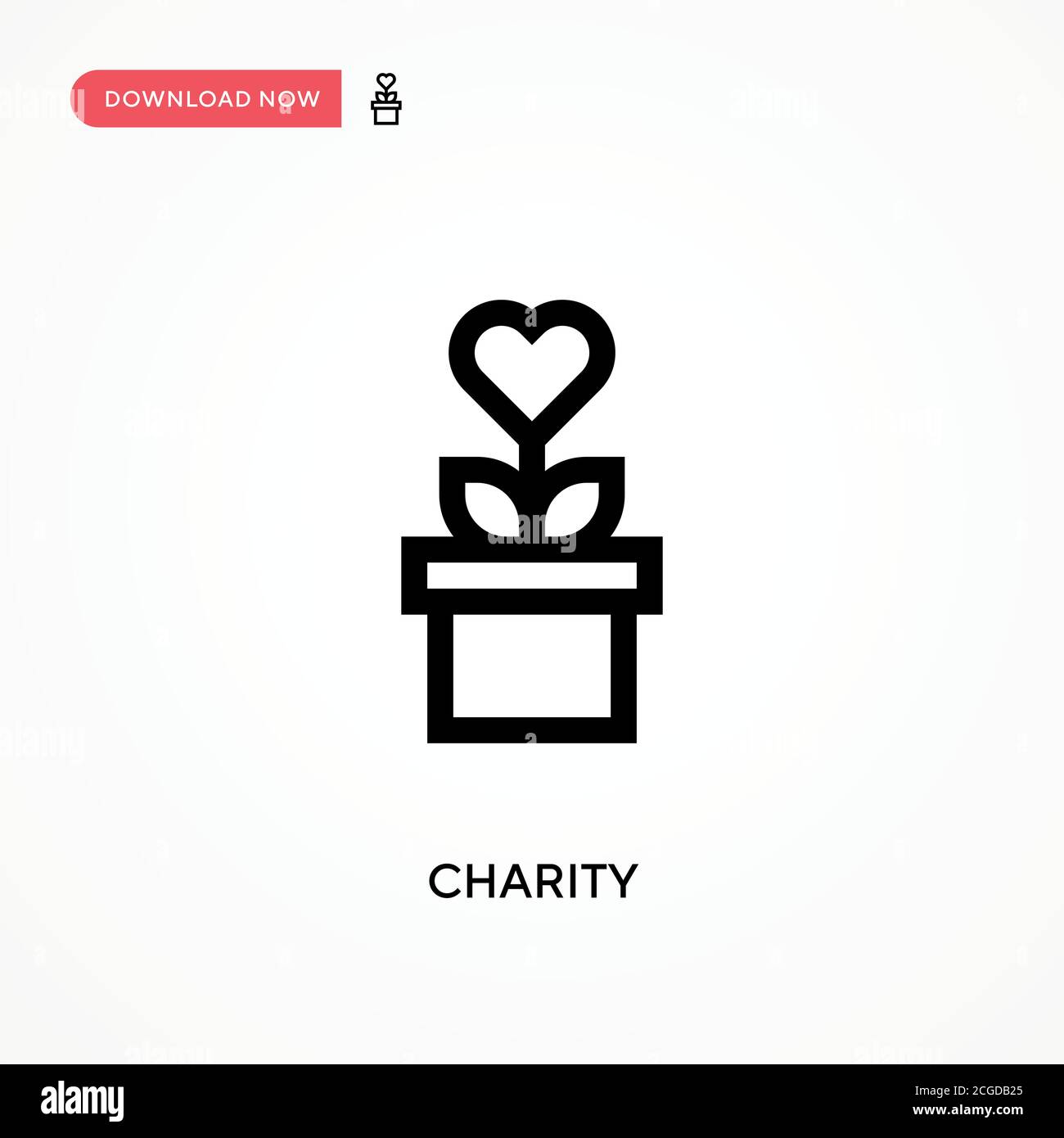 Charity Simple vector icon. Modern, simple flat vector illustration for ...
