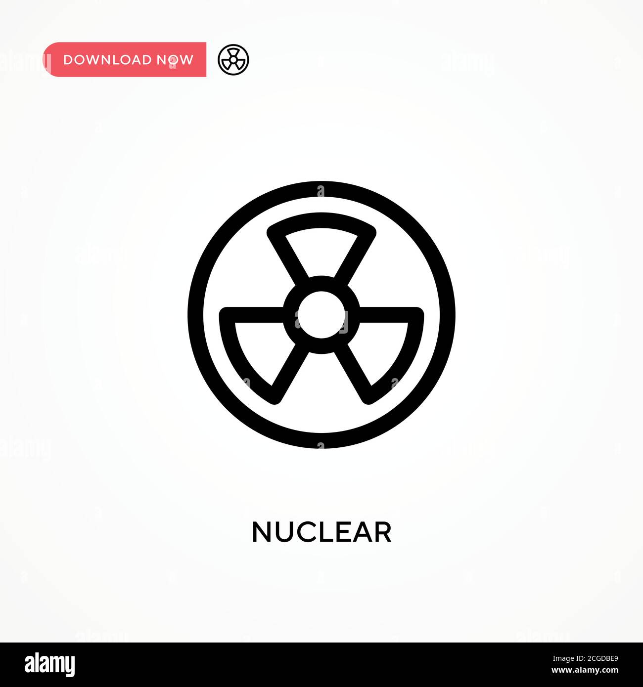 Nuclear Simple vector icon. Modern, simple flat vector illustration for ...