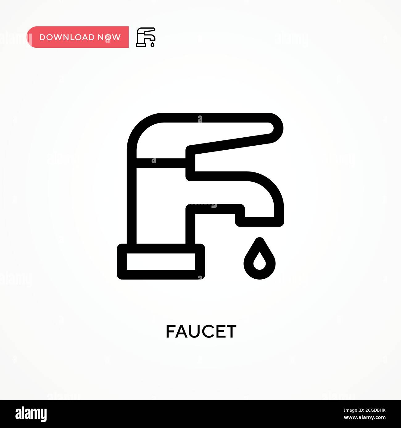 Chrome tap running water Stock Vector Images - Alamy