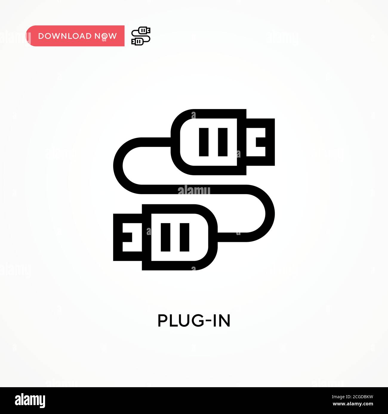 Plug-in Simple vector icon. Modern, simple flat vector illustration for ...