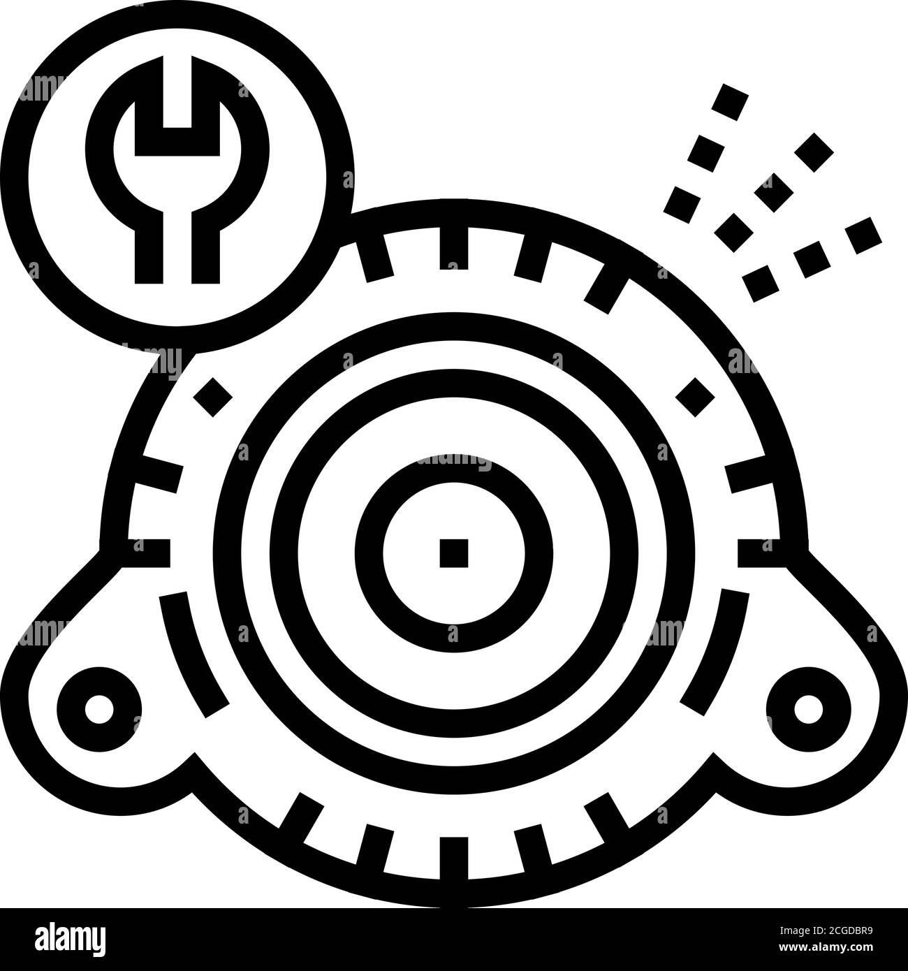 generator repair line icon vector isolated illustration Stock Vector ...