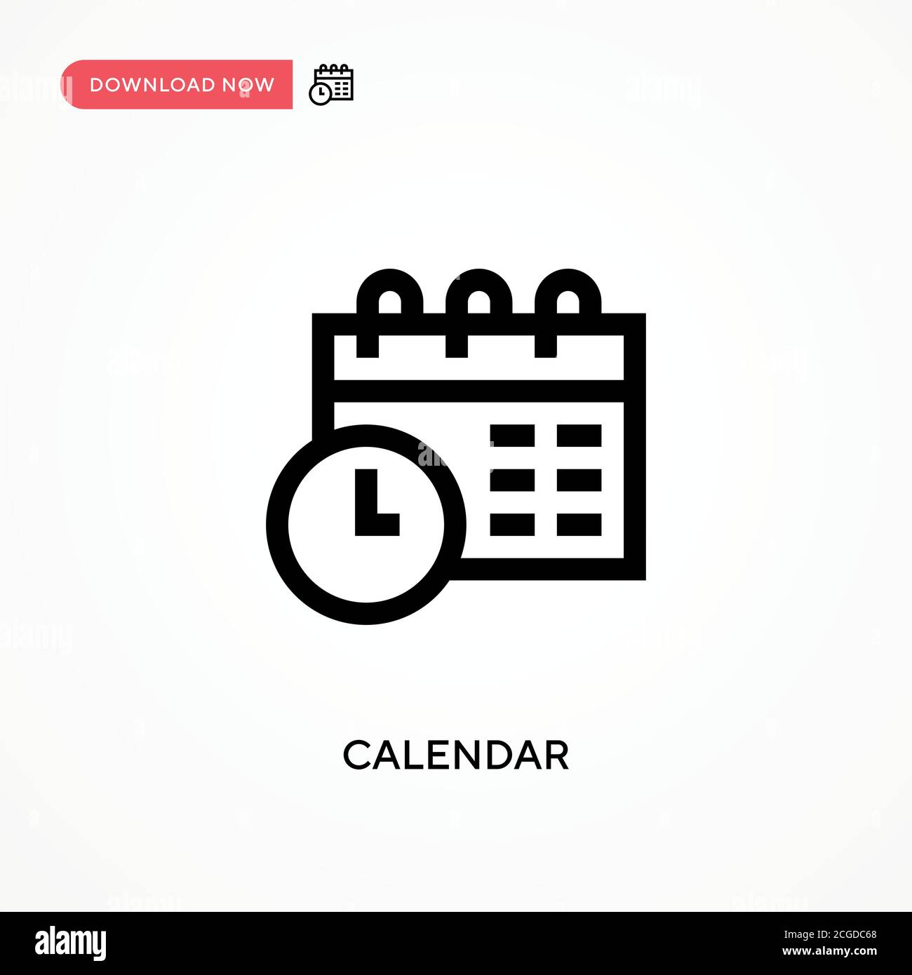 Calendar Simple vector icon. Modern, simple flat vector illustration ...