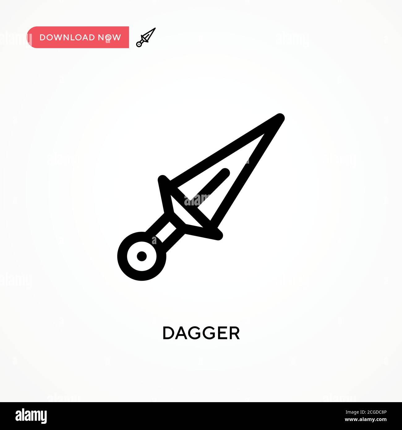 Dagger Simple vector icon. Modern, simple flat vector illustration for ...