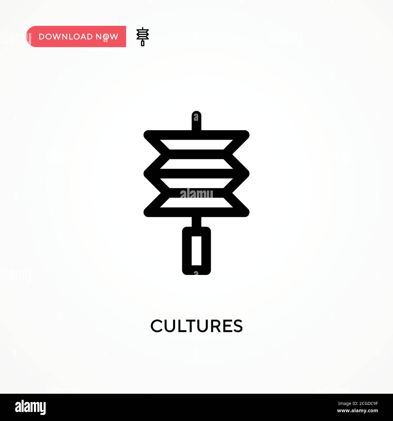 Cultures Simple vector icon. Modern, simple flat vector illustration ...