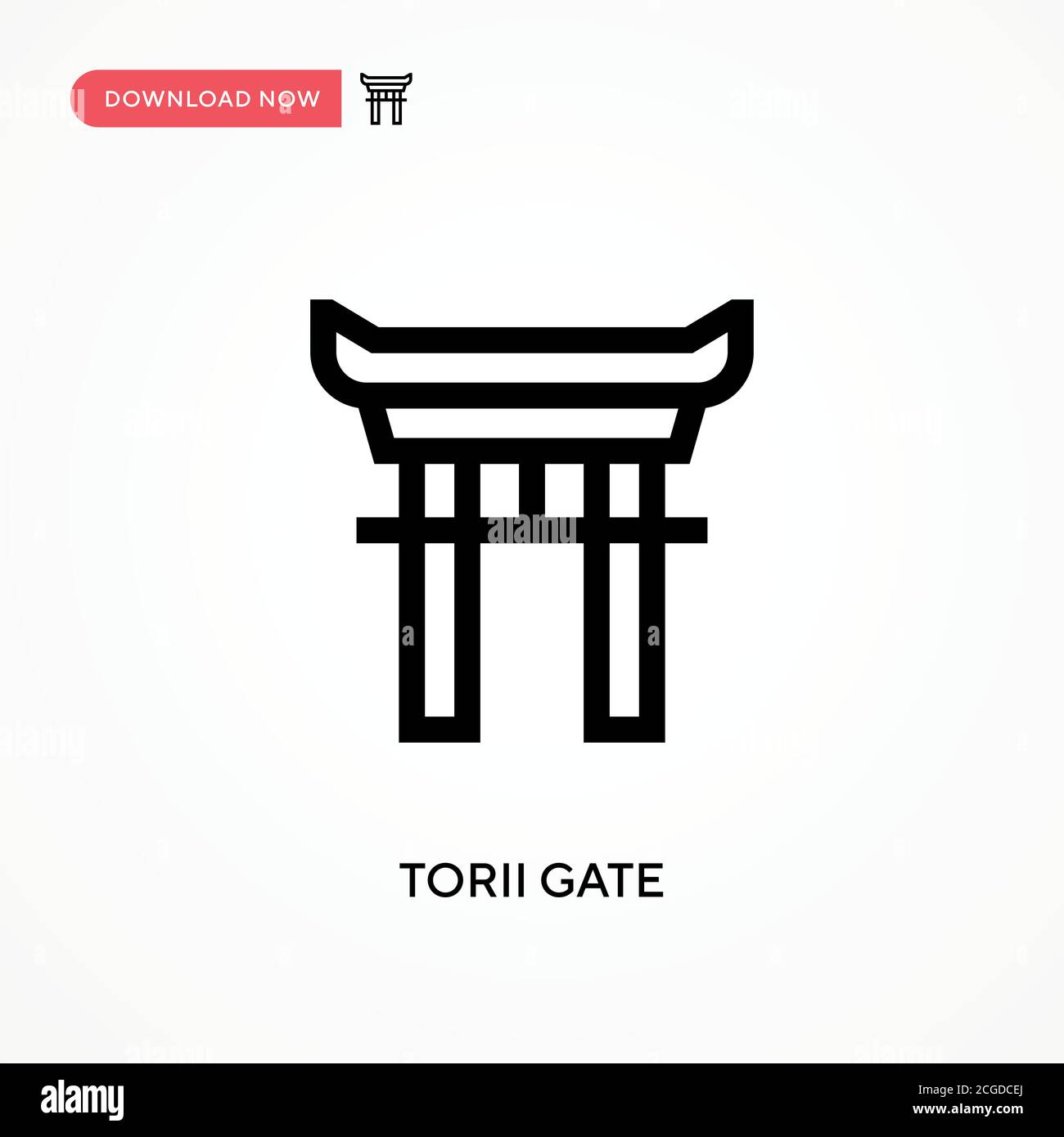 Torii gate Simple vector icon. Modern, simple flat vector illustration ...