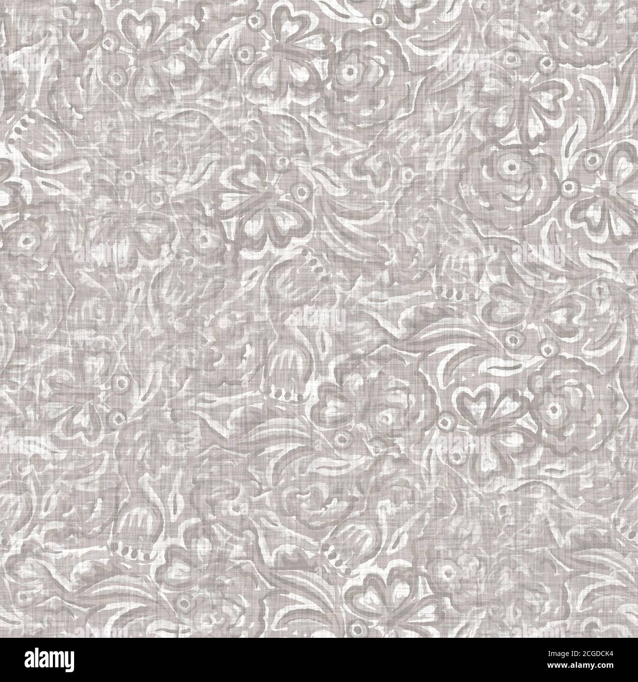 Natural gray french woven linen texture background. Old ecru flax bloom ...