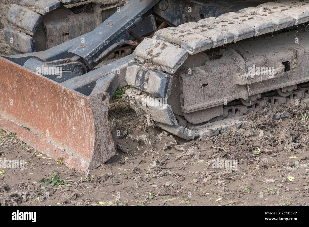 Continuous track system / caterpillar track of a small mini excavator ...