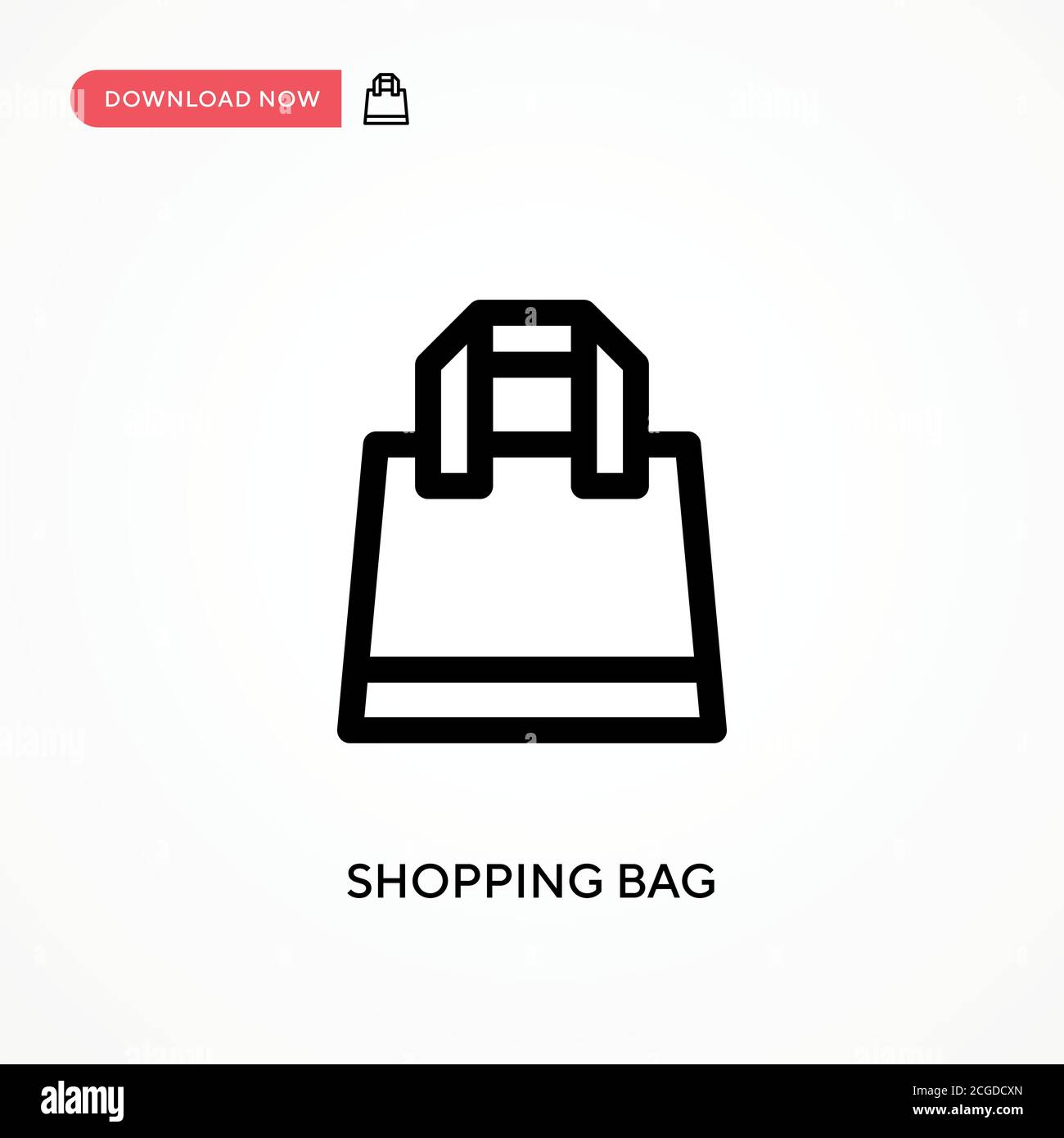 Shopping bag Simple vector icon. Modern, simple flat vector ...