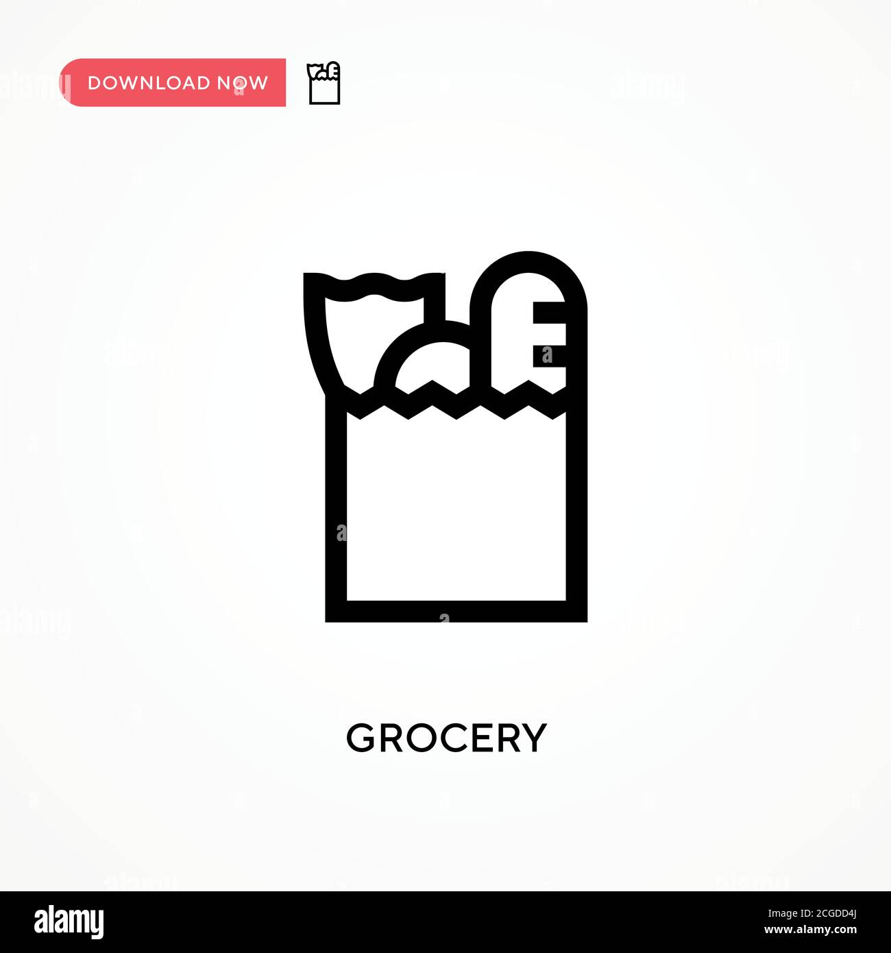 Grocery Simple vector icon. Modern, simple flat vector illustration for ...