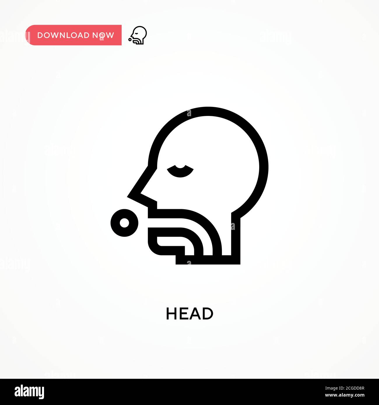 Head Simple vector icon. Modern, simple flat vector illustration for ...