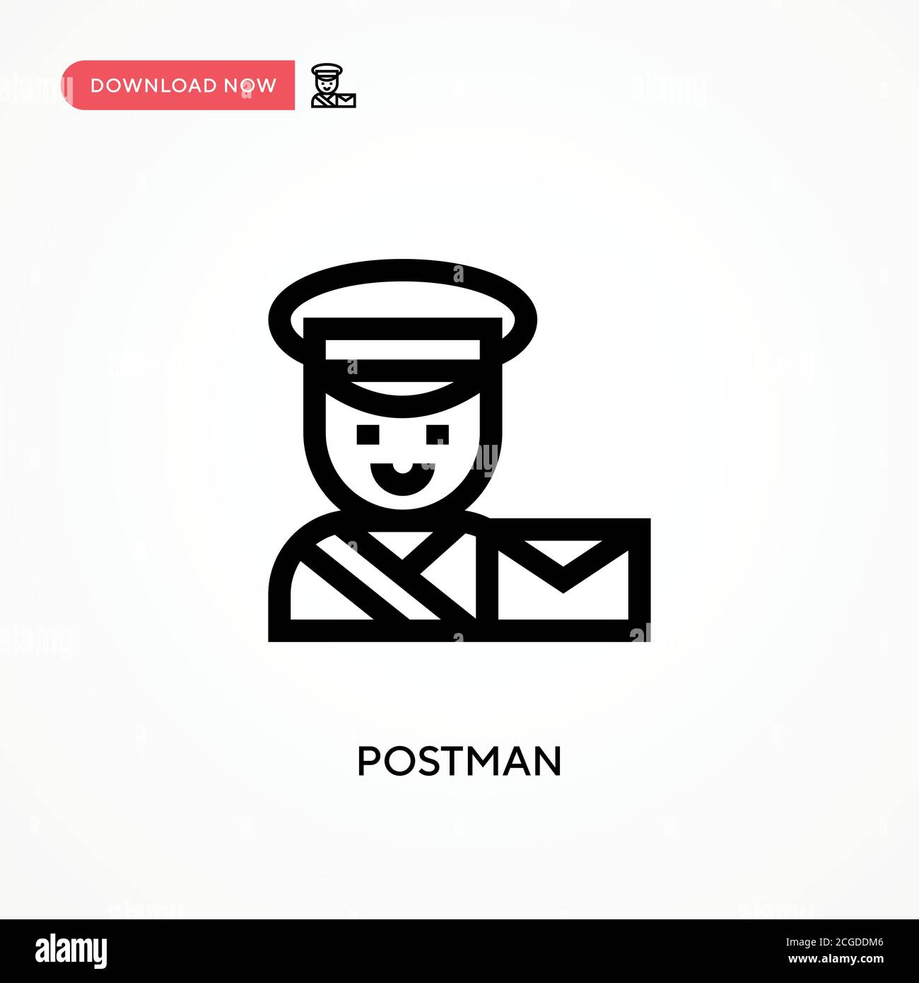 Cartoon postman holding mail bag Stock Vector Images - Alamy
