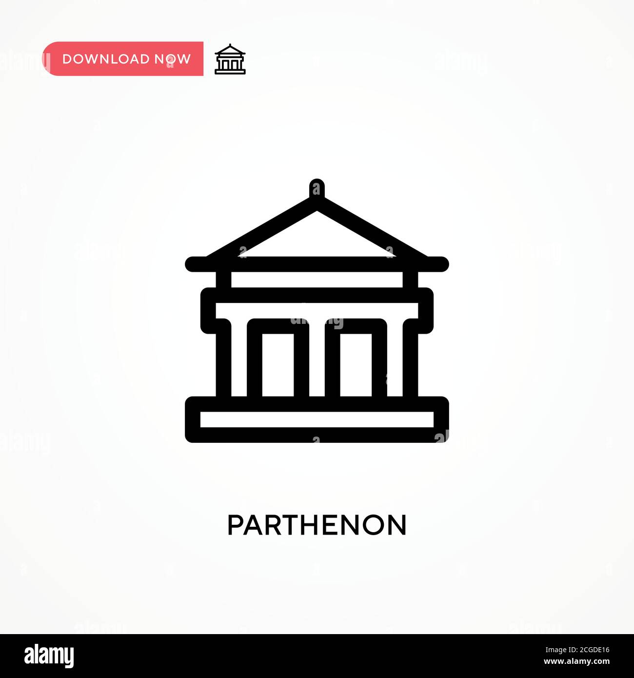 Parthenon Simple vector icon. Modern, simple flat vector illustration ...